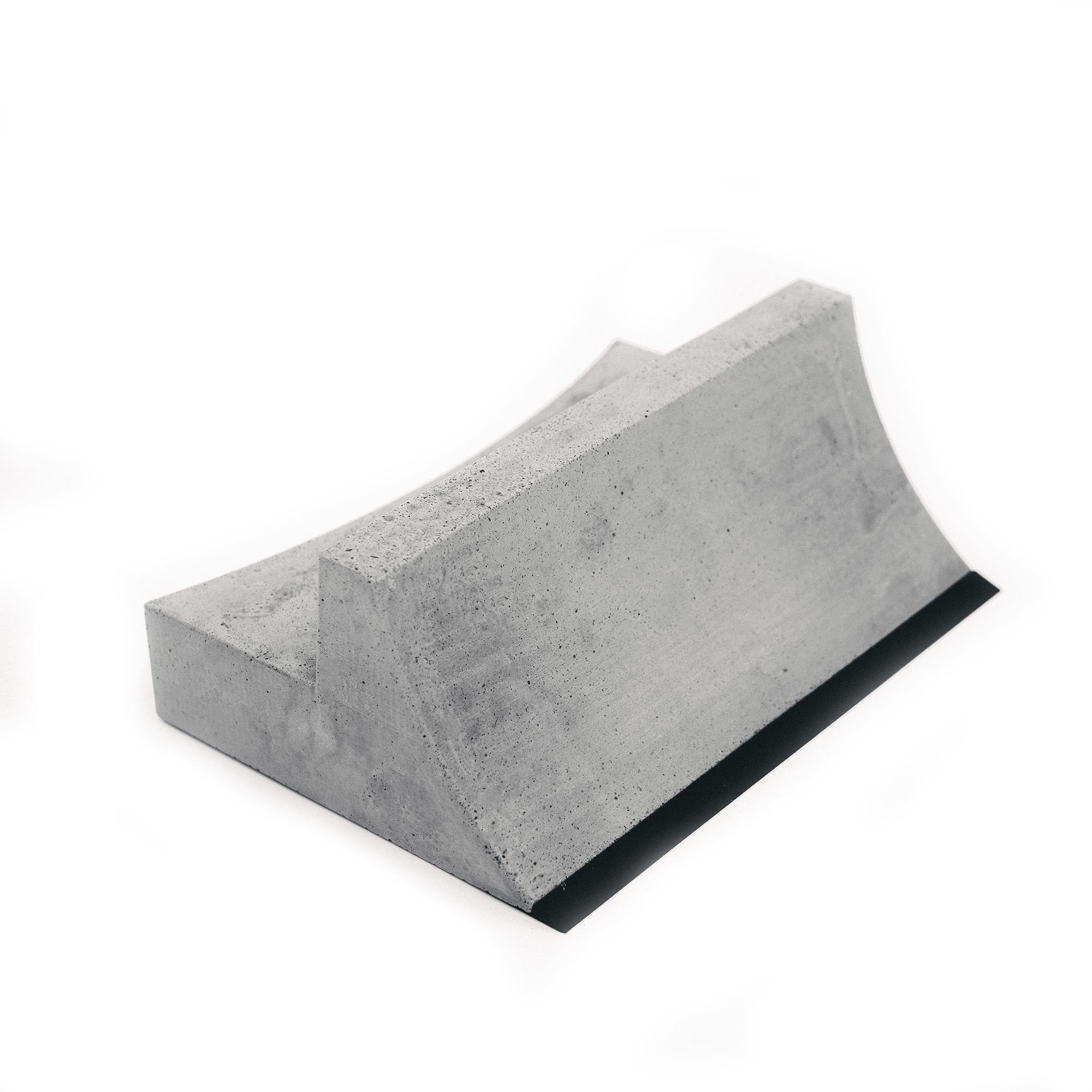 Bland Fingerboards Concrete Obstacle - Transition Curved Bench